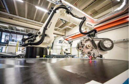 Adaptive process control of robot based production cell for composites ...